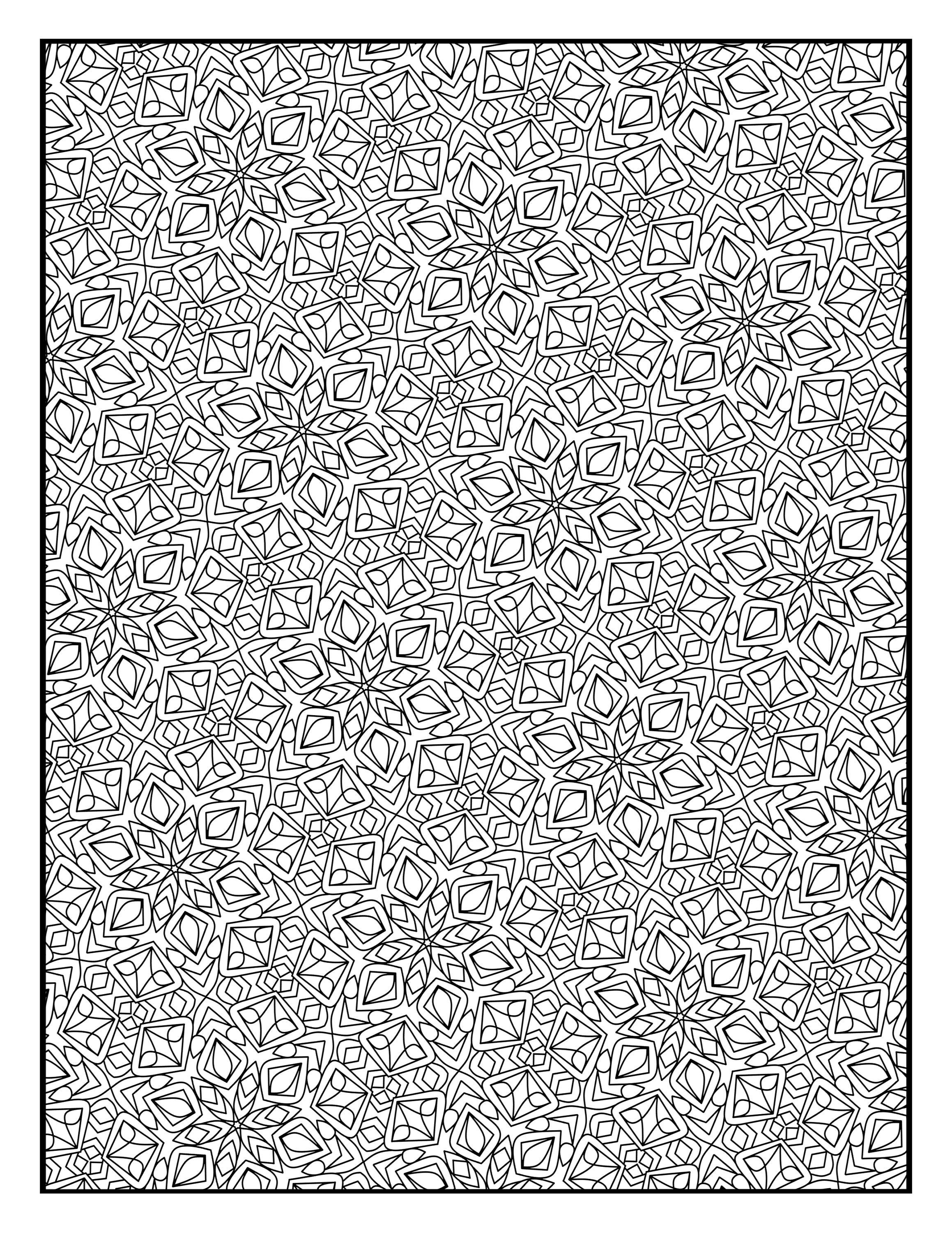 Coloring Page Floral Mandala Flower Geometric Repeating Pattern UA6 ...