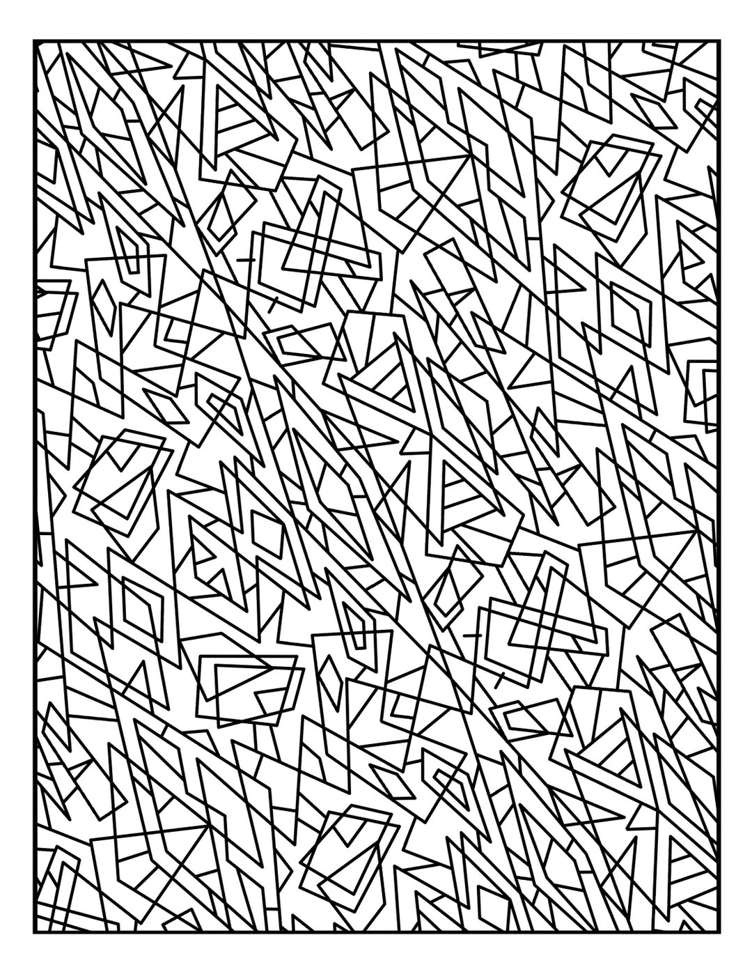 Coloriage triangle géométrique motif répétitif UA20 Imprimable - Etsy ...