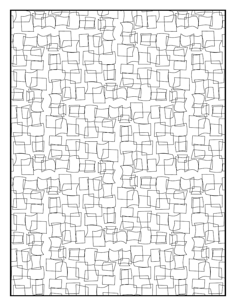 Coloring Page Geometric Squares Rectangles Repeating Pattern 3115 ...