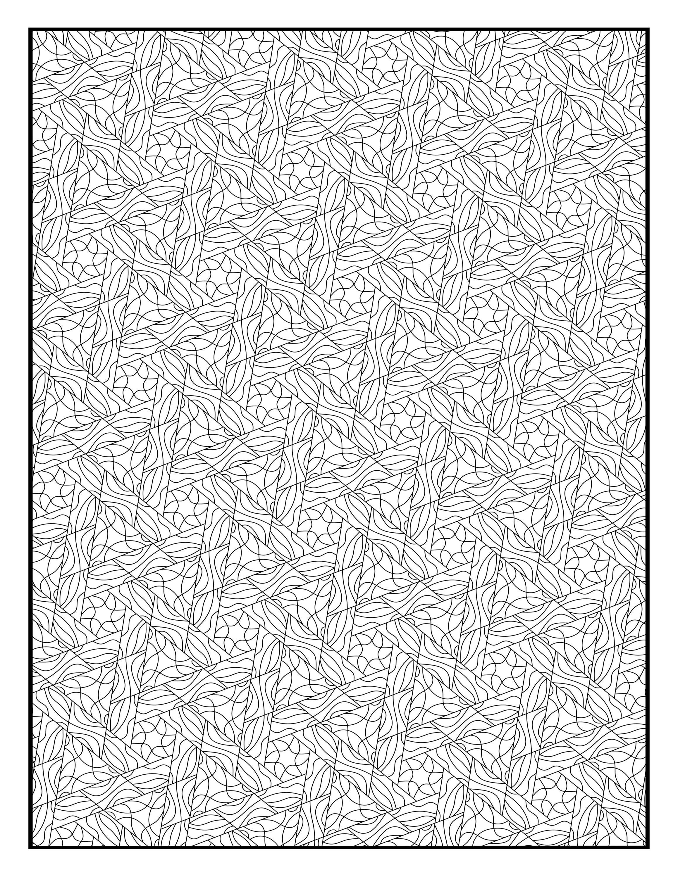 Coloring Page Geometric Repeating Pattern 2570 Printable - Etsy