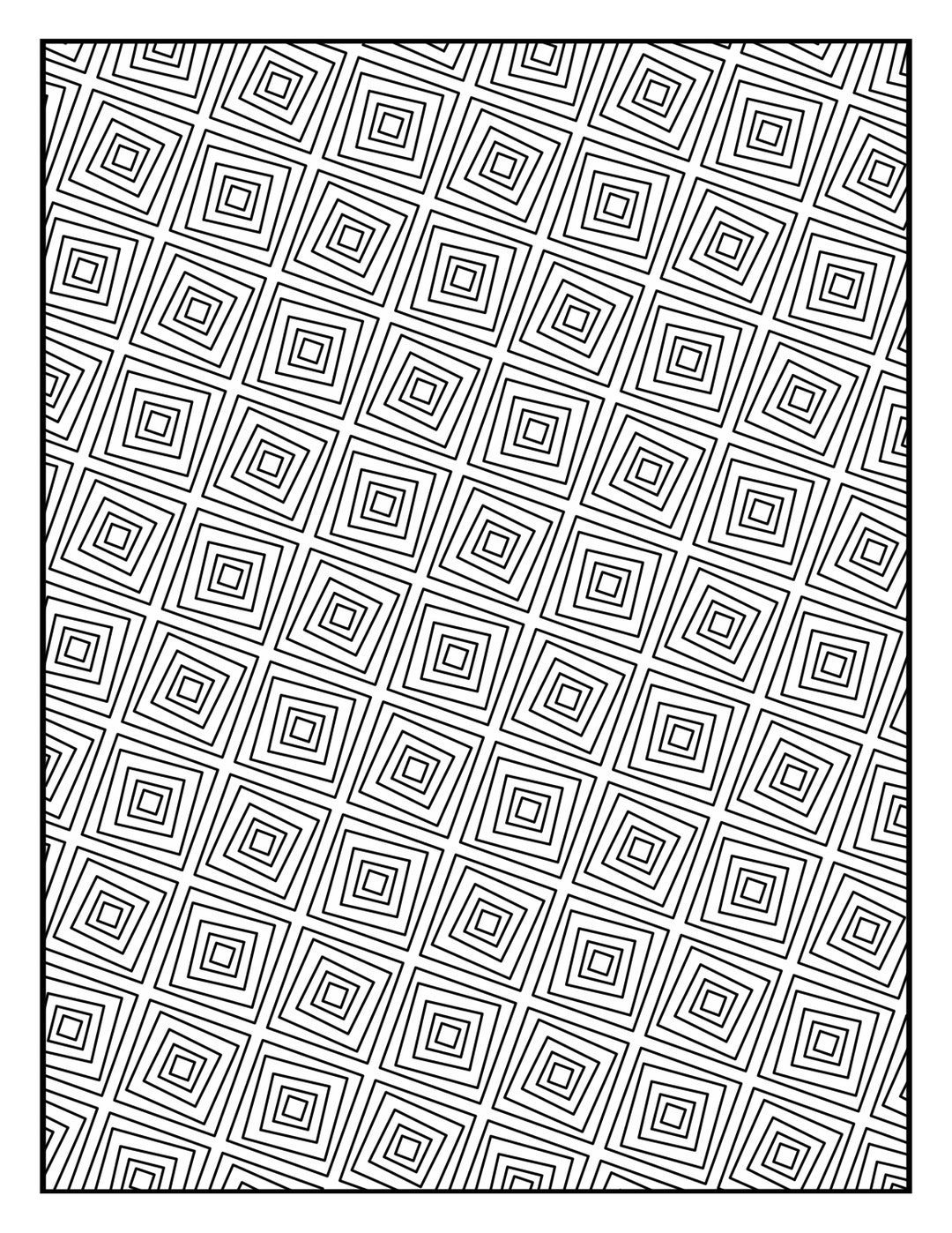 Coloring Page Geometric Repeating Pattern 2684 Printable - Etsy