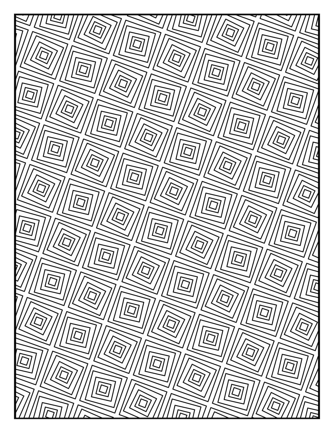 Coloring Page Geometric Repeating Pattern 2684 Printable - Etsy
