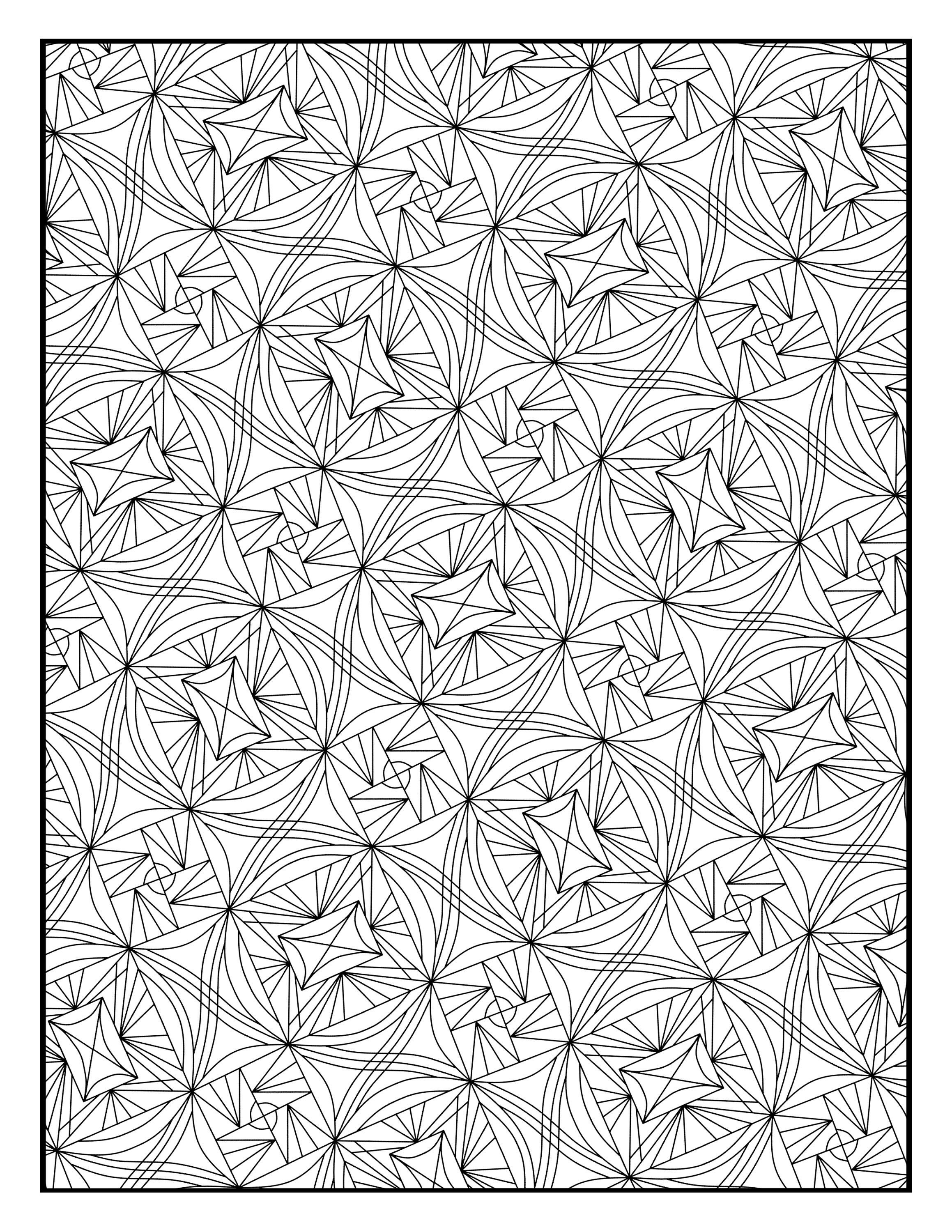 Coloring Page Geometric Quilt Repeating Pattern 3060 Printable - Etsy