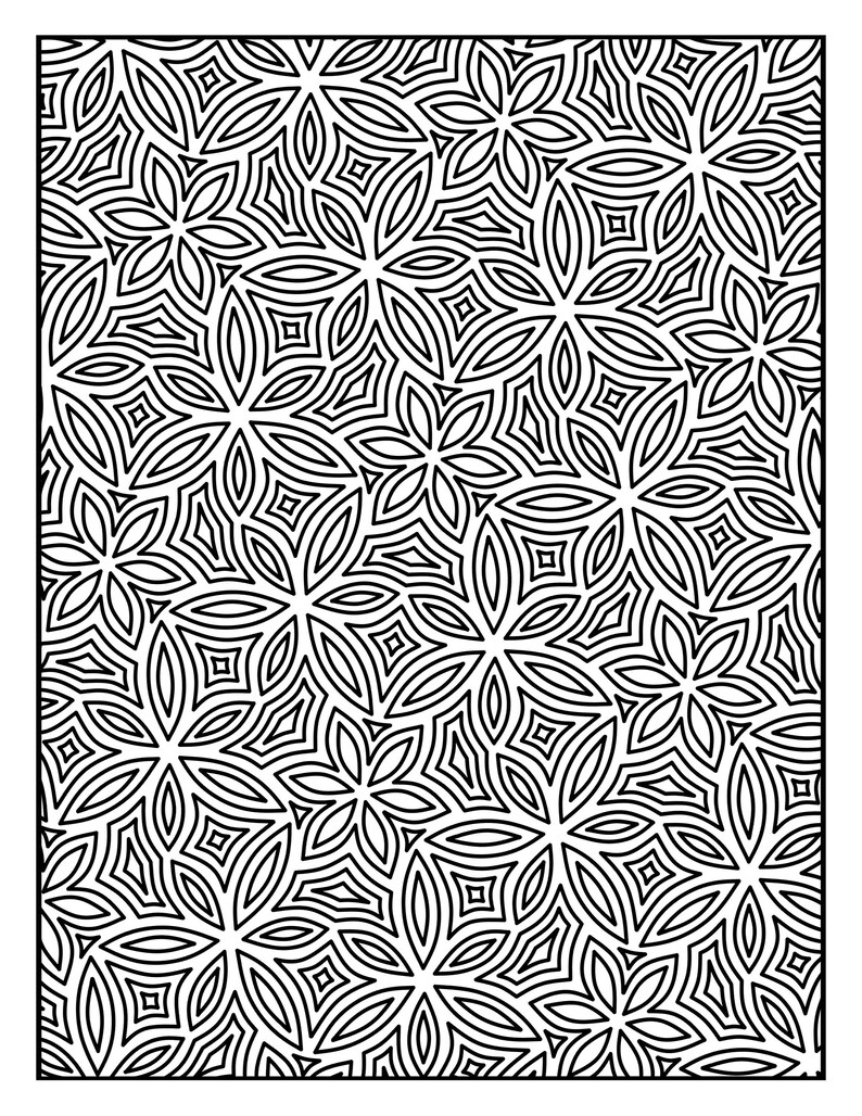 Coloring Page Geometric Repeating Pattern 2677 Printable - Etsy