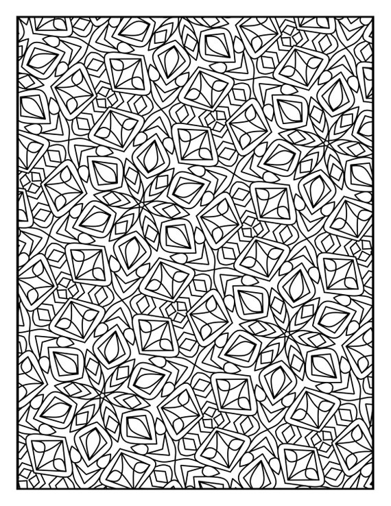 Coloring Page Floral Mandala Flower Geometric Repeating - Etsy