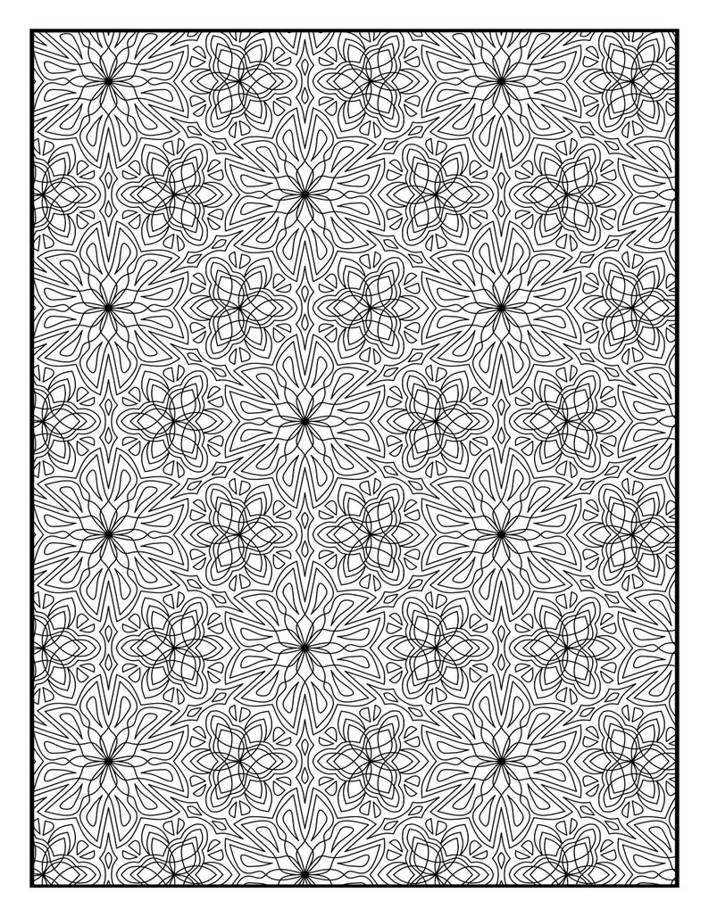 Coloring Page Geometric Repeating Pattern 2763 Printable - Etsy