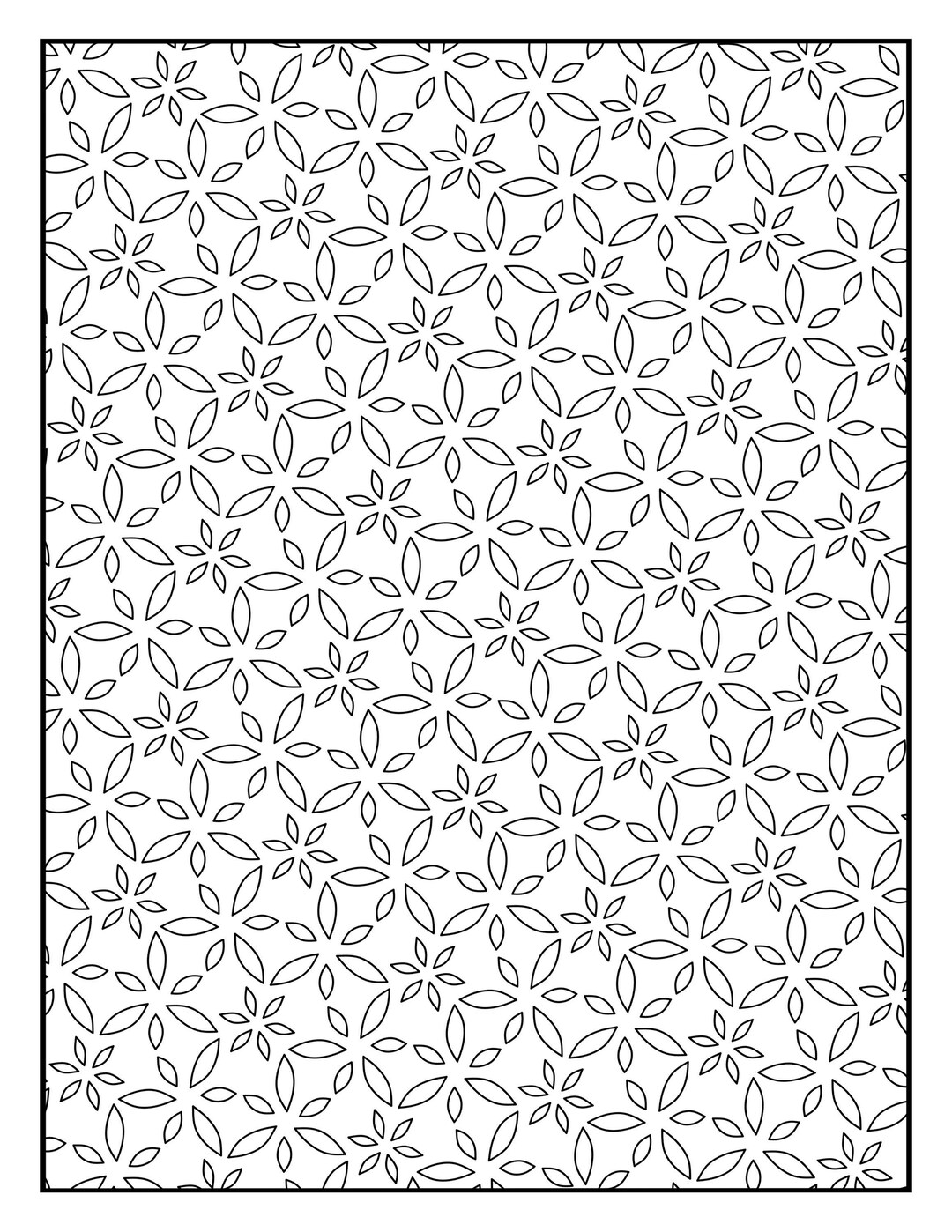 Coloring Page Geometric Repeating Pattern 2673 Printable - Etsy