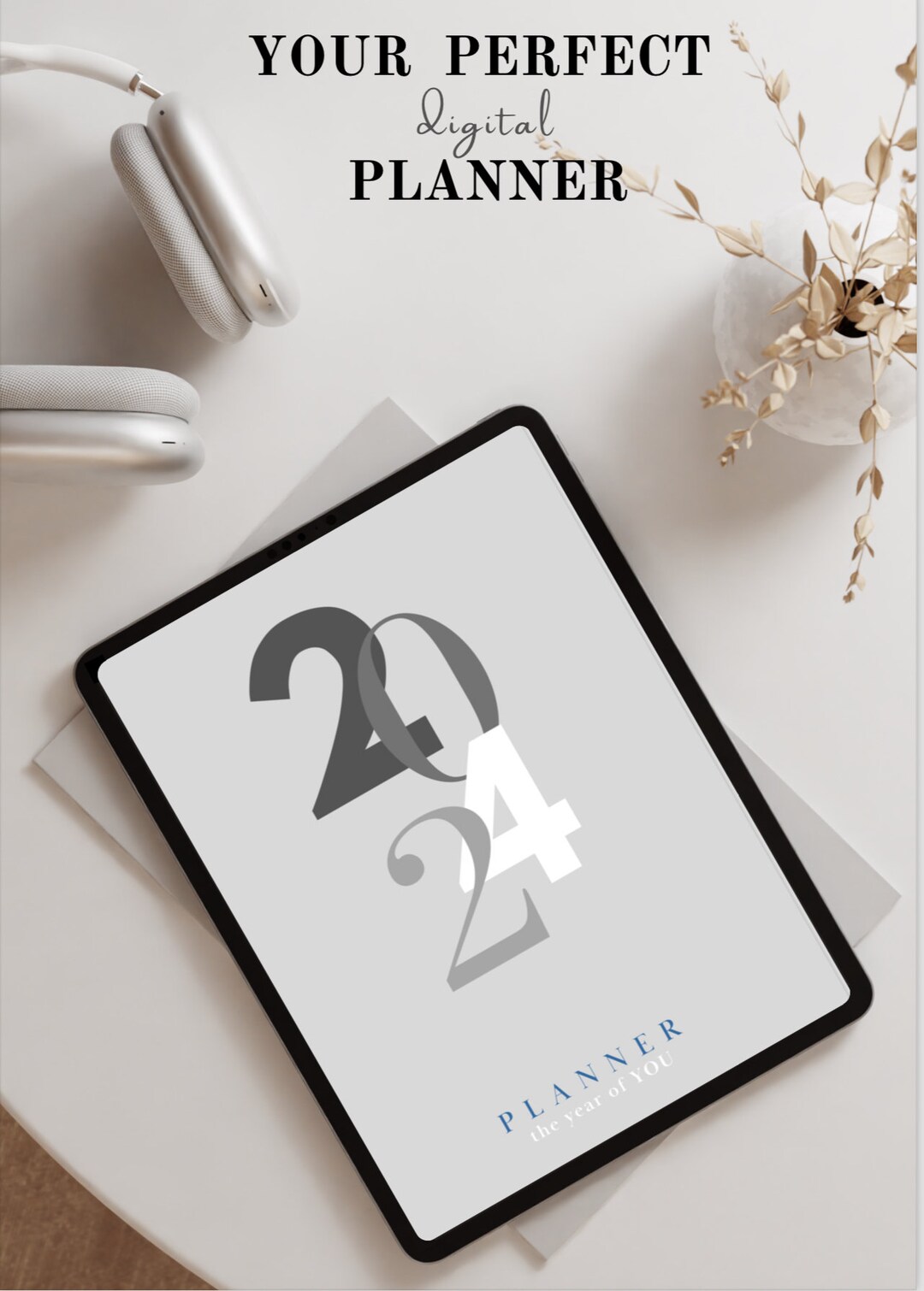 Digital Calendar, Monthly Planner Goodnotes Template, Undated iPad ...