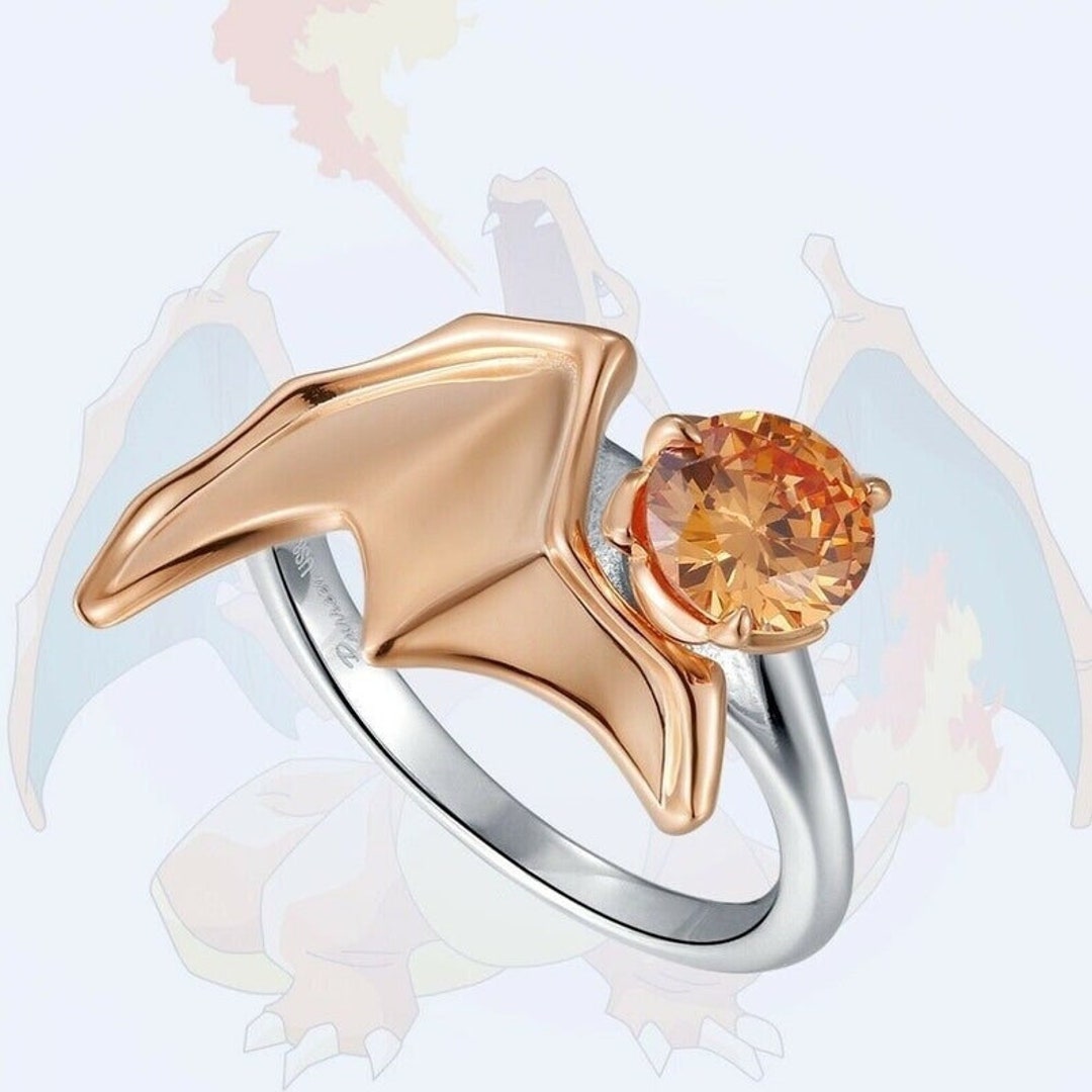 Charizard Ring-charizard Pokemon Ring-925 Sterling Silver - Etsy
