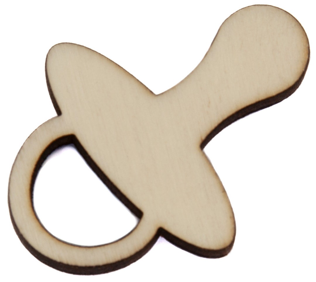 10 Wooden Pacifier Shapes Decorations Embellishments Baby Pacifier ...