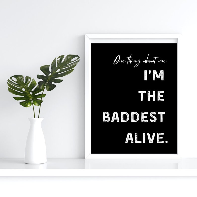 Baddest Alive Nicki Minaj Quote Digital Print - Etsy