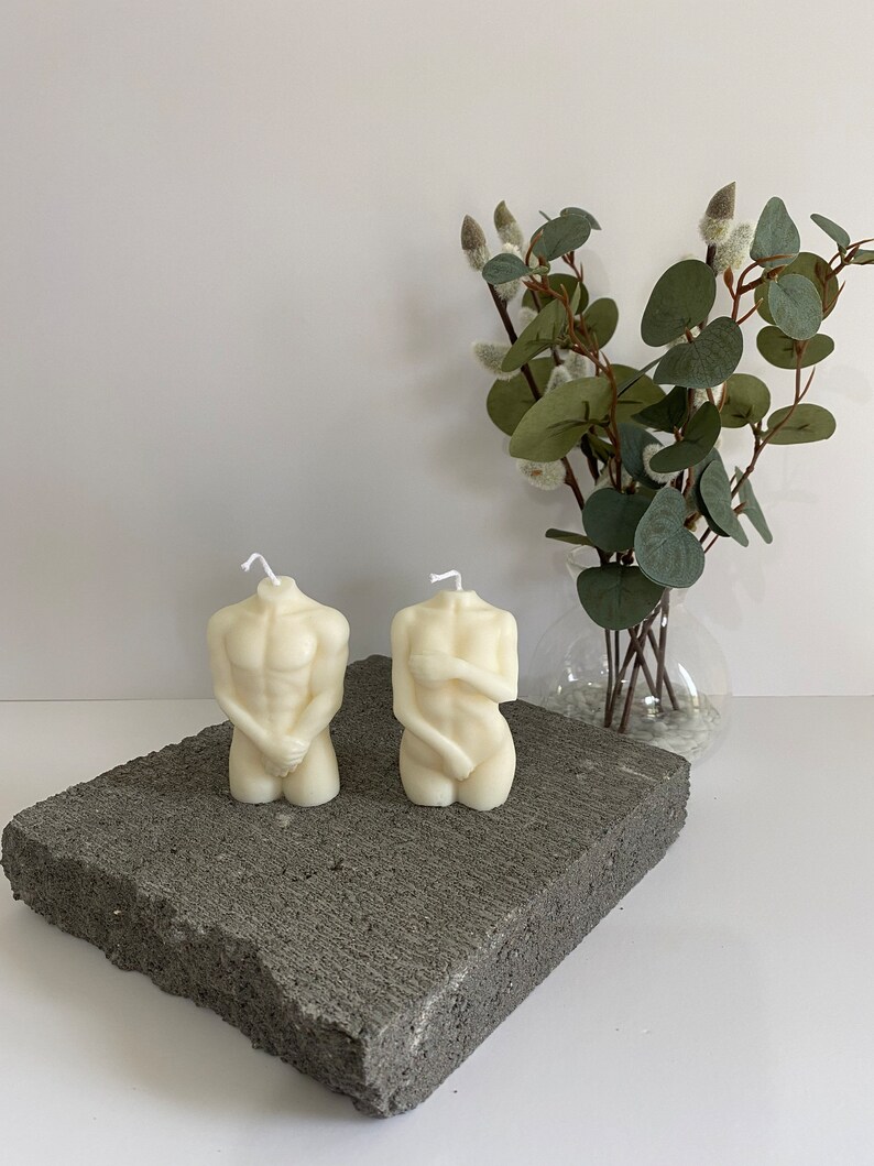 Handmade Soy Male & Female Cover up Torso Candle - Etsy