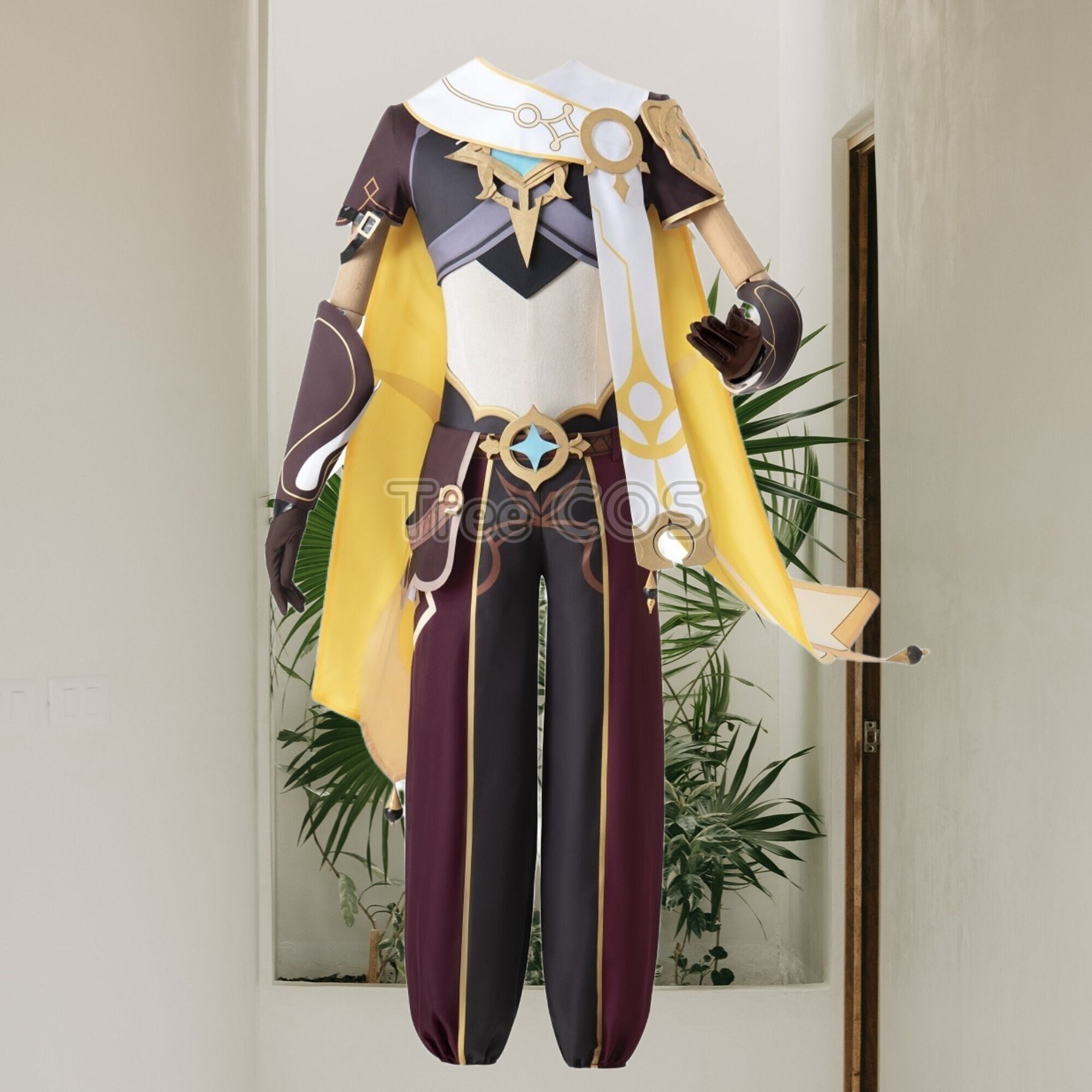 Genshin Impact Aether Cosplay Costume Aether Traveler Full Set Etsy Uk