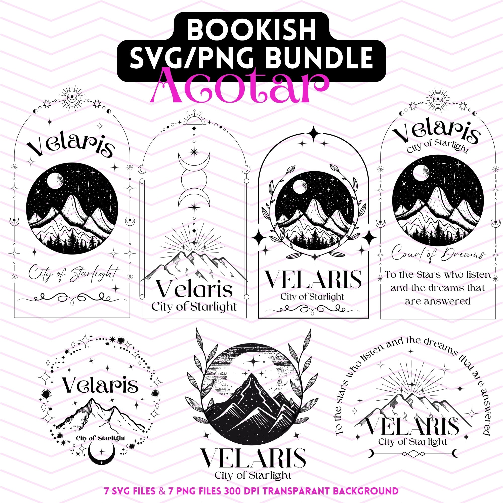ACOTAR SVG & PNG - Velaris Svg, City of Starlight - Acotar Merch ...