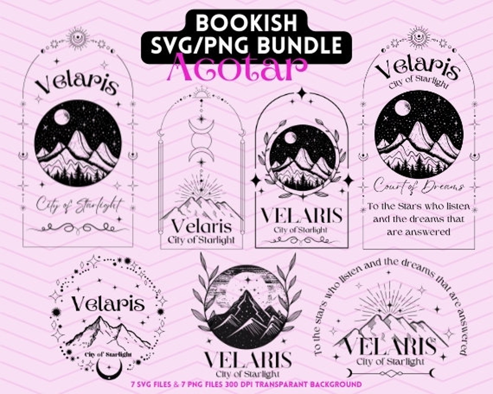 ACOTAR SVG & PNG Velaris Svg, City of Starlight Acotar Merch Perfect ...