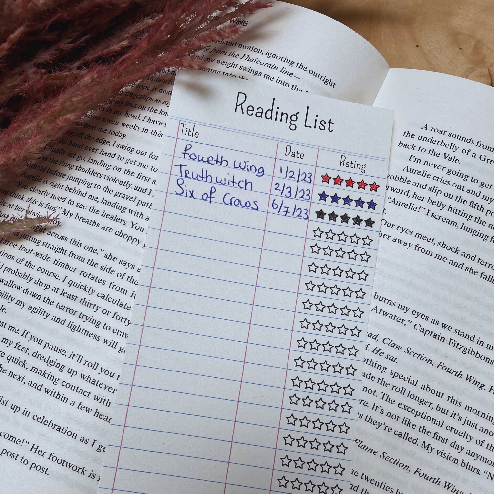 Reading Tracker, Printable Bookmarks - Organize, Rate, and Keep Track ...