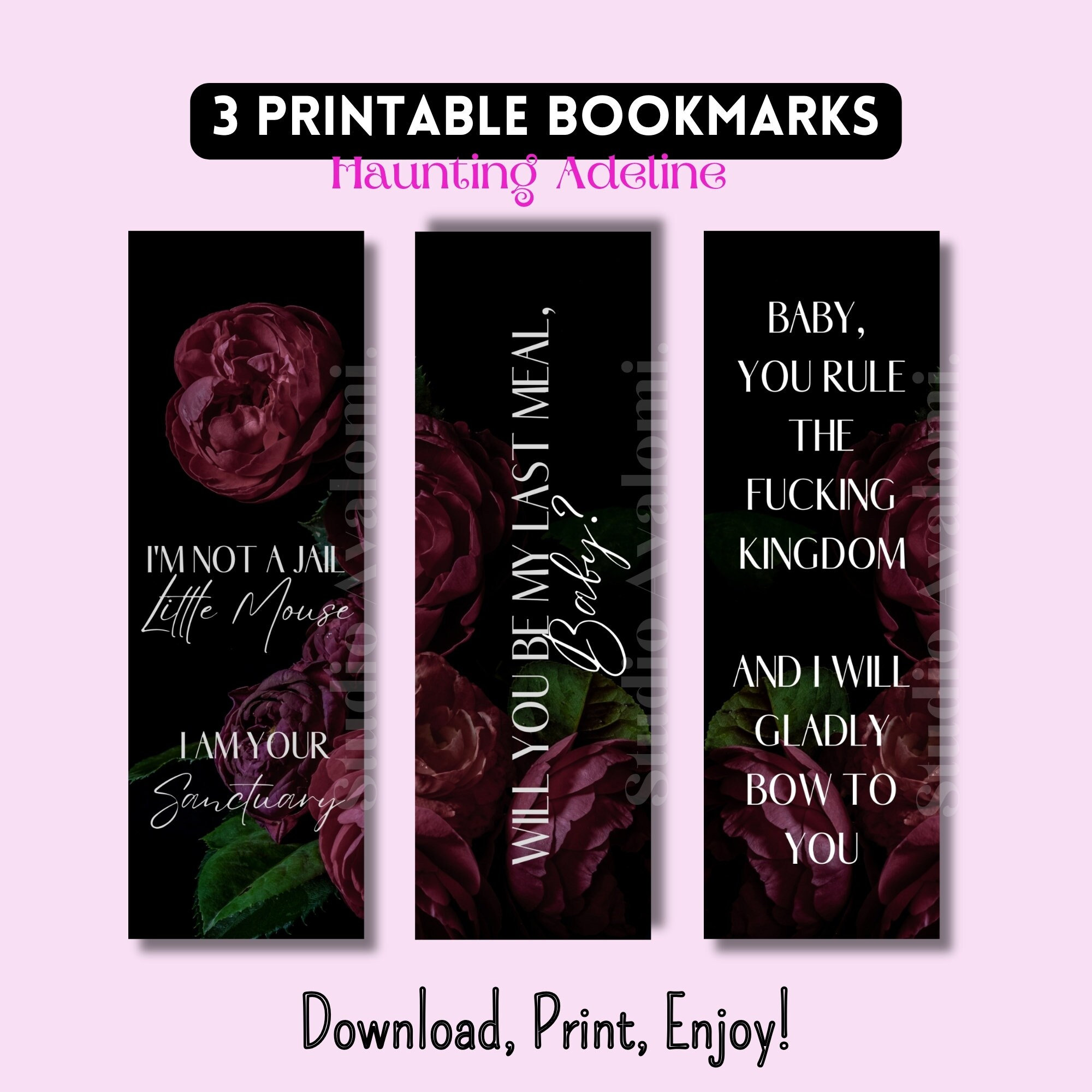 Haunting Adeline - Printable Bookmarks for Women - Smut Bookmarks ...