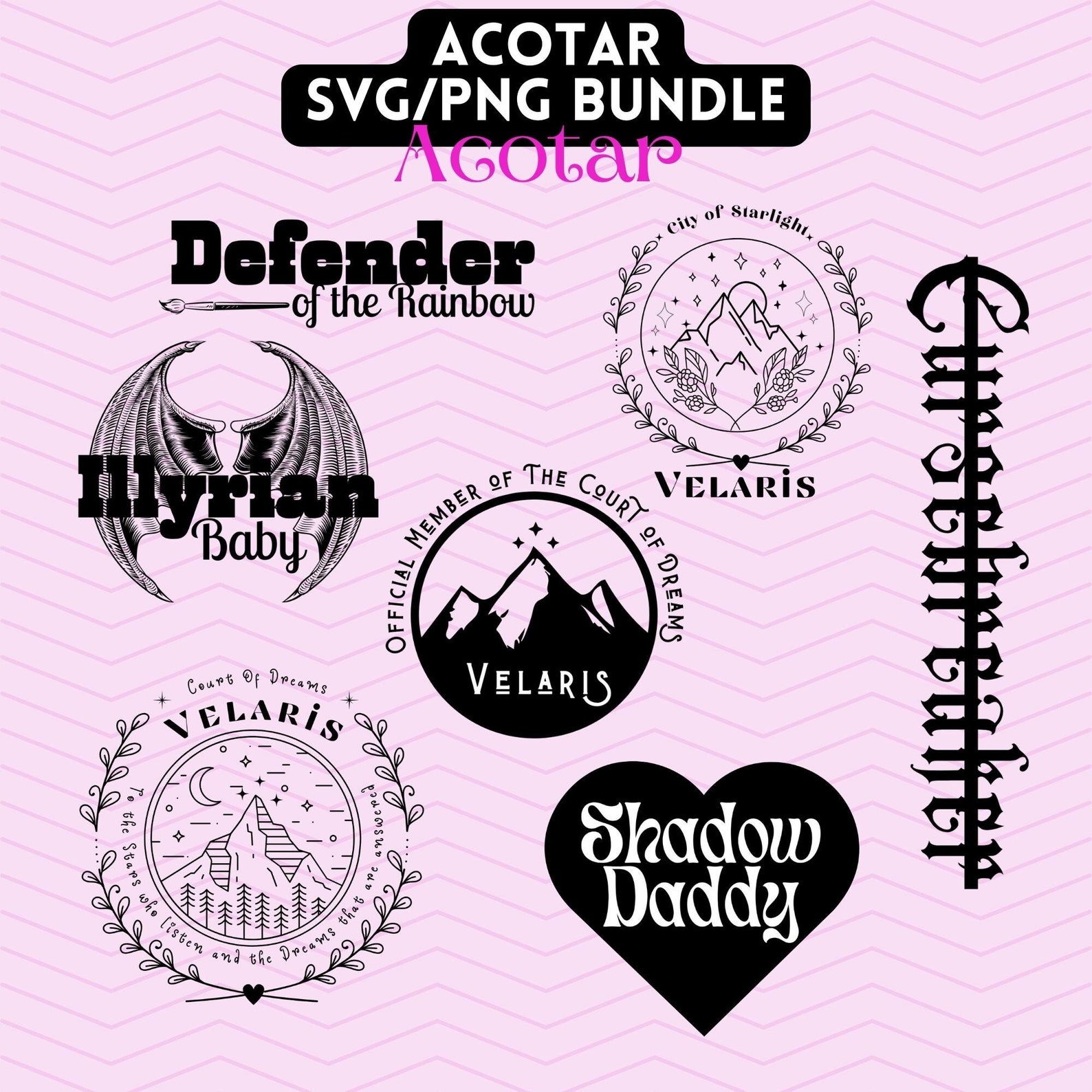 ACOTAR SVG & PNG, Velaris Svg, City of Starlight - Acotar Merch ...