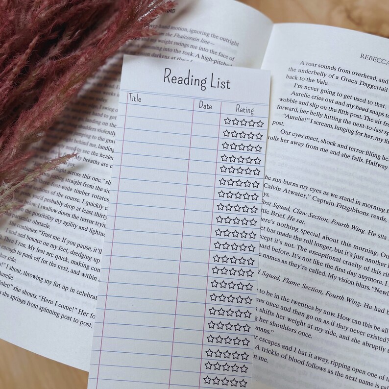 Reading Tracker, Printable Bookmarks - Organize, Rate, and Keep Track ...