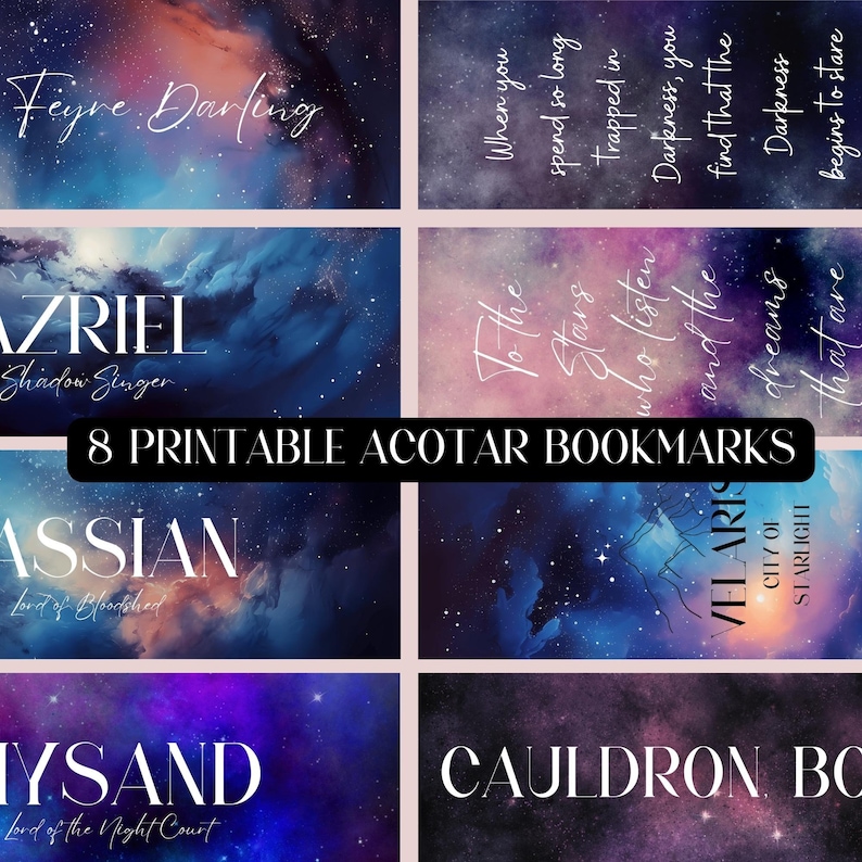 Acotar Bookmark: Printable Acotar Merch Bookmark. Velaris, City of ...