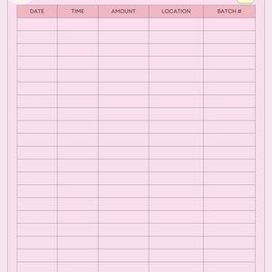 Breastfeeding Log | Pink Pumping Log | PDF | Printable | Baby Tracking ...