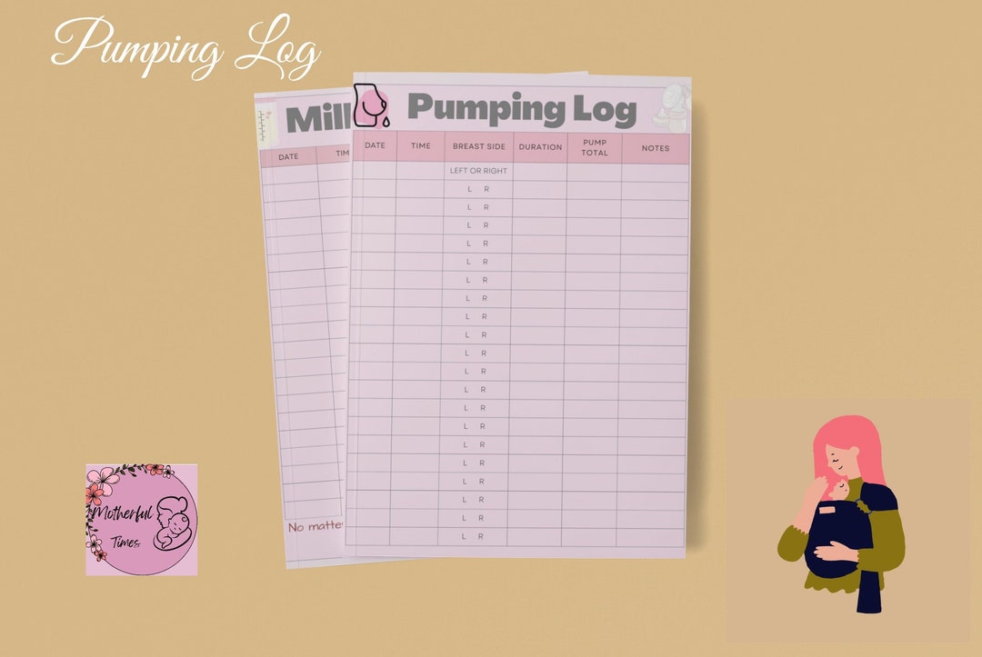 Breastfeeding Log | Pink Pumping Log | PDF | Printable | Baby Tracking ...