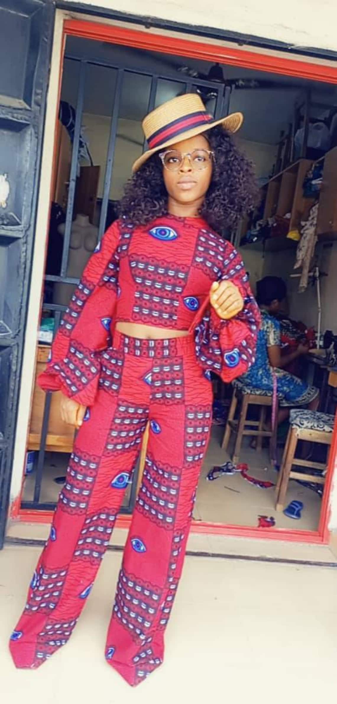 Ankara Two Piece Set, African Print Pants, Ankara Crop Top and Pants ...