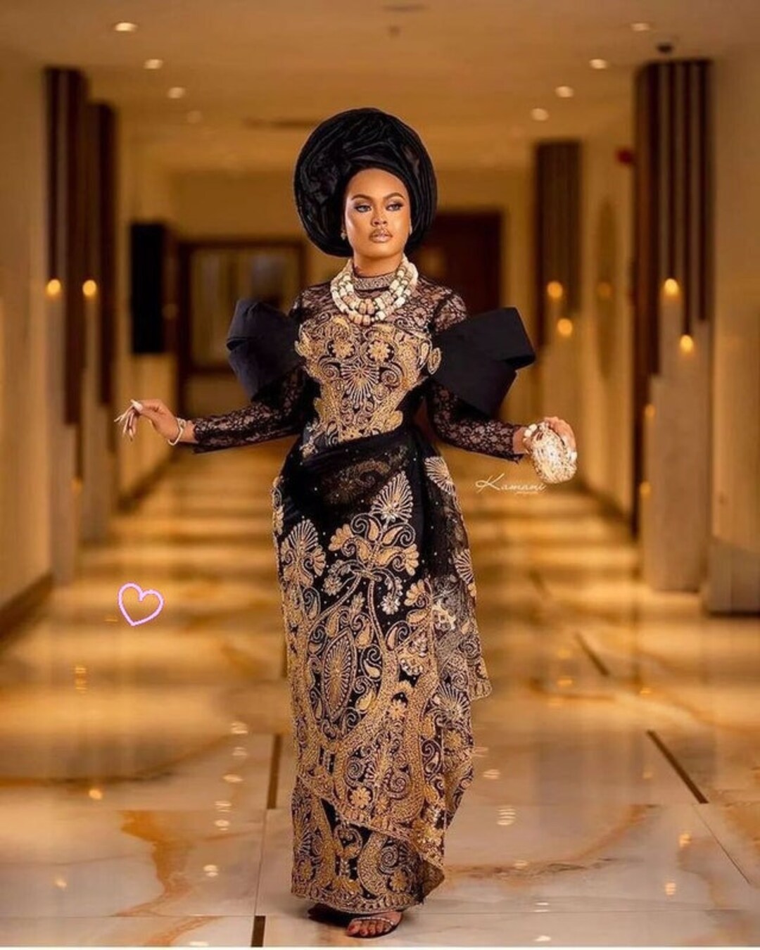 Black George Dress, Luxury George, Lace Style, Dress With Train, Igbo ...