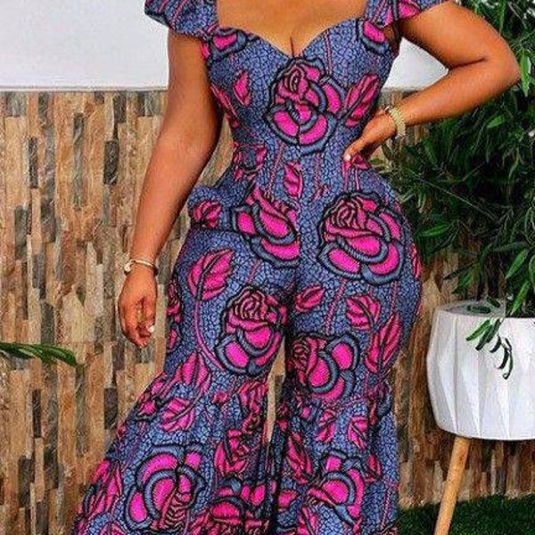 African Print Jumpsuit for Women - Etsy