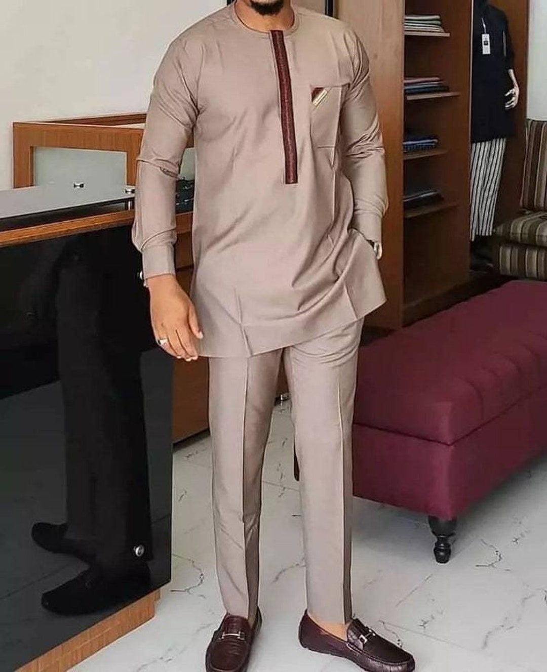 Men's Wedding Suit, African Men's Clothing Suit, African Clothing for ...