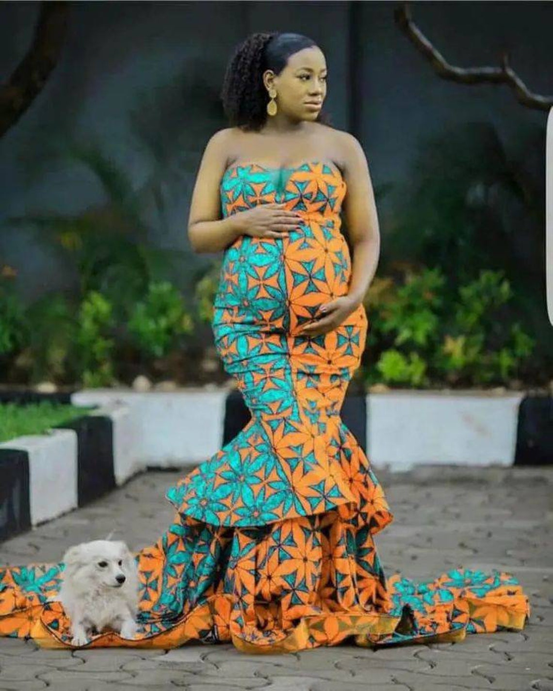 African Print Maternity Dress, Ankara Maternity Gown, African Print ...
