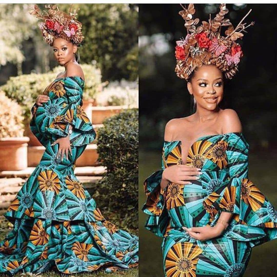 African Print Maternity Dress, Ankara Maternity Gown, African Print ...