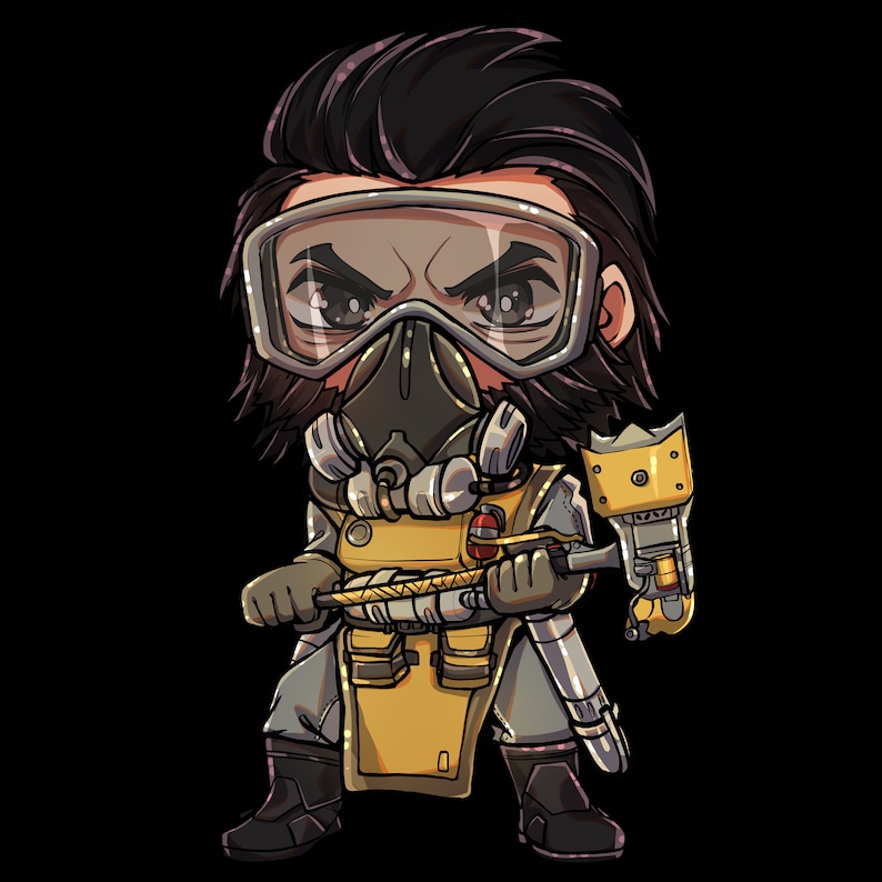 Apex Legends Caustic Chibi Design - Etsy