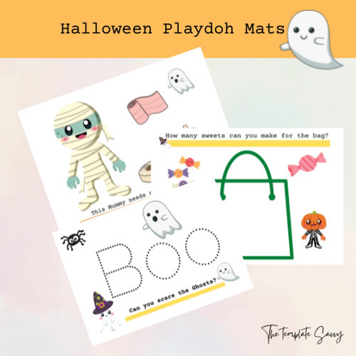 Halloween Printable Playdough Mats|halloween Activity for Preschoolers ...