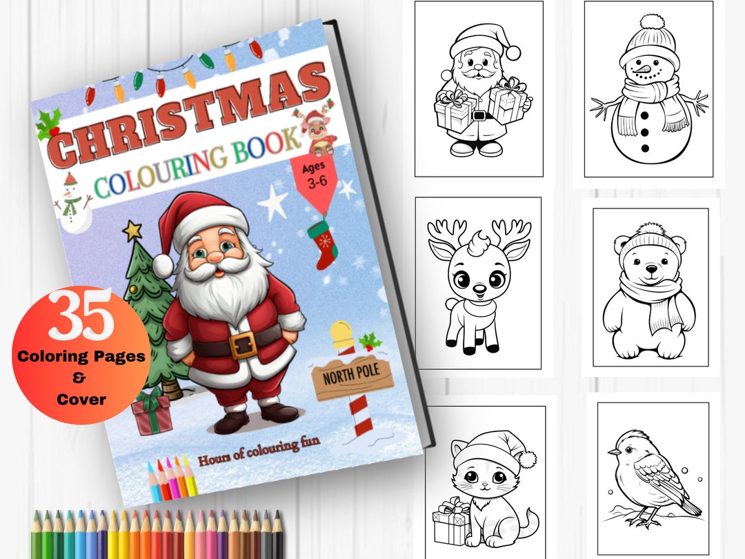 Christmas Coloring Pages for Young Children, Simple Christmas Coloring ...