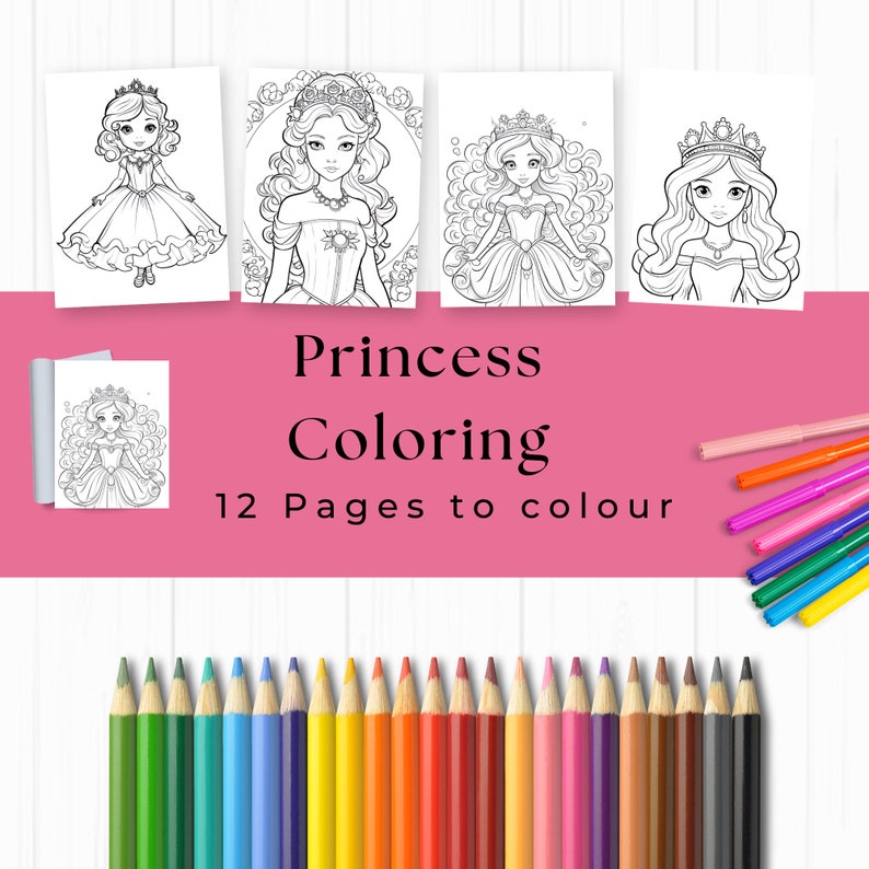 Princess Coloring Pages for Kids, Preschool Coloring, Girls Birthday ...