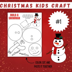 Printable Kids Christmas Craft Kit/ Perfect for Holiday Crafting/ Fun ...