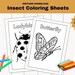 Printable Insect Worksheet, 10 Insect Coloring Pages for Toddlers ...