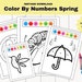 Color by Number Preschool Printable, Spring Themed Coloring Pages for ...
