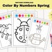 Color by Number Preschool Printable, Spring Themed Coloring Pages for ...