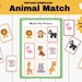 Zoo Preschool Printables, Animal Match Cards, Farm Animals, Sea Animals ...