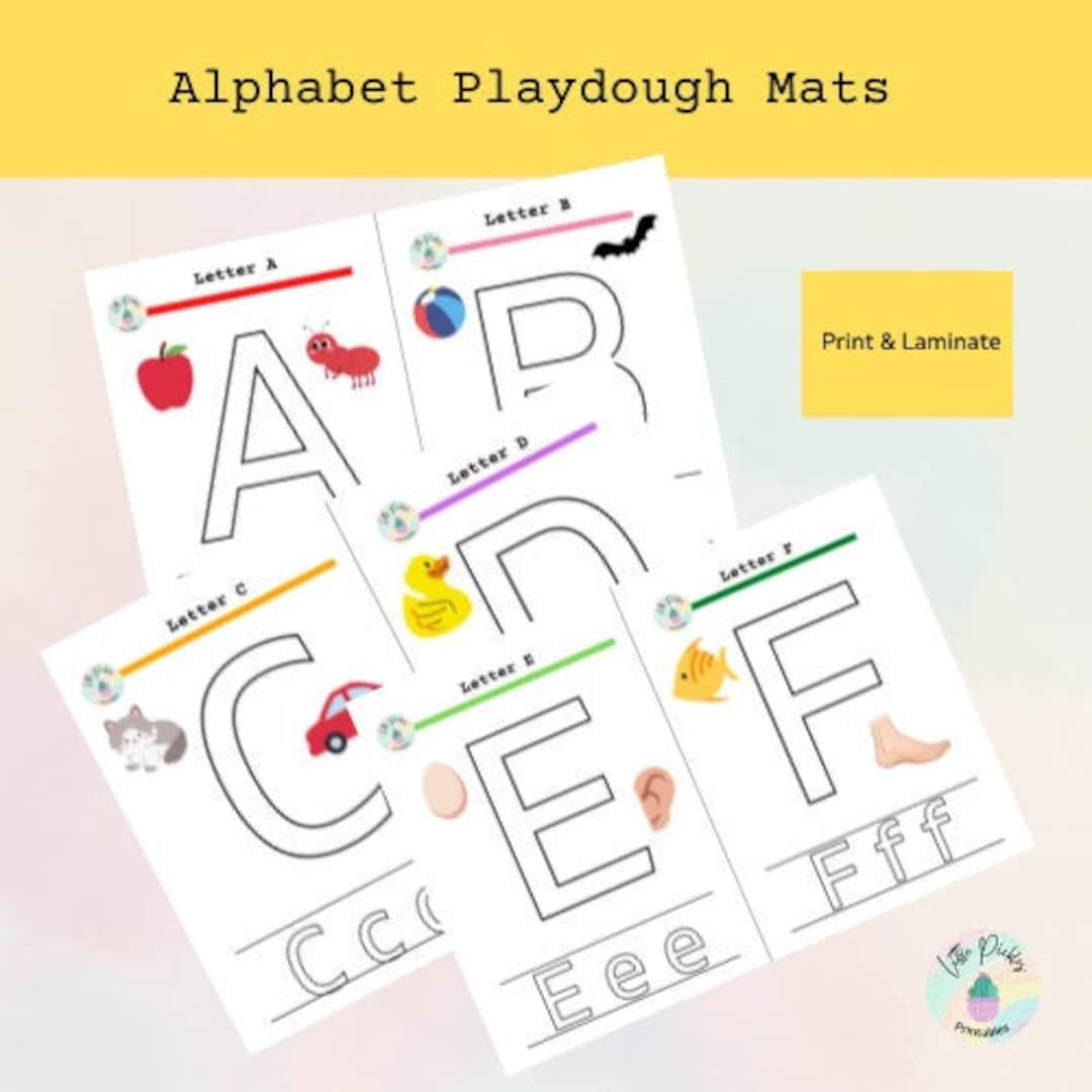 Alphabet Playdough Mats , Instant PDF - Etsy