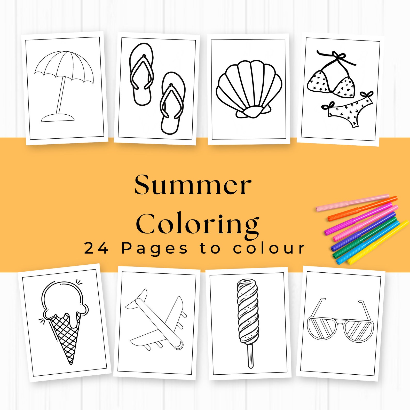 Coloring Pages for Kindergarten Summer. Summertime Coloring for ...