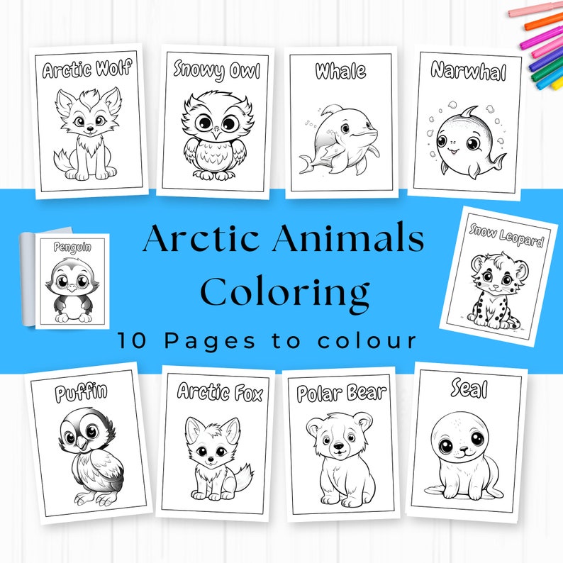 Arctic Animals Coloring Pages, Preschool Coloring Sheets, Winter ...