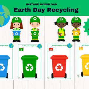 Earth Day Activities, Activities for Bored Kids, Recycling Sorting Game ...