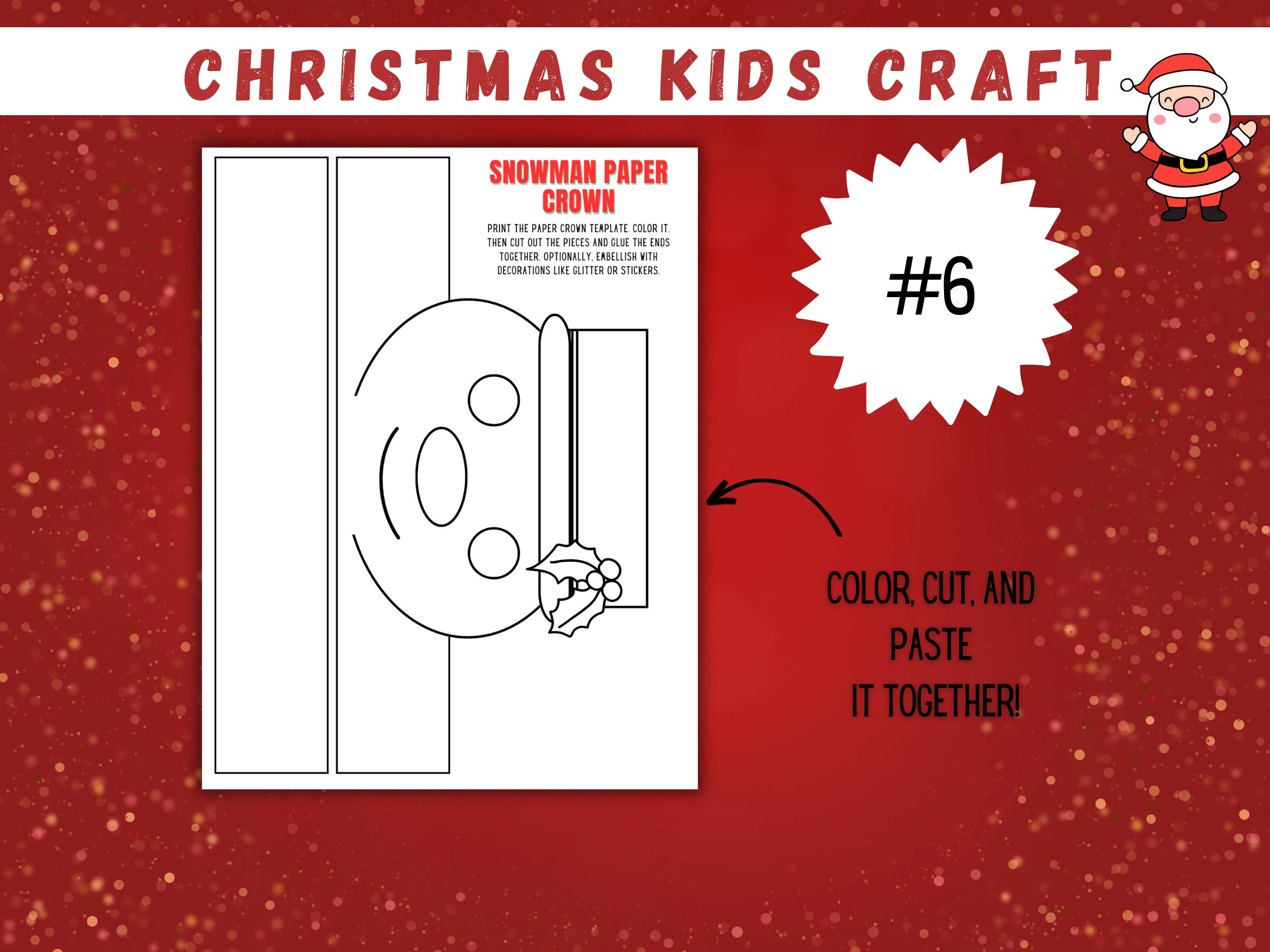 Printable Kids Christmas Craft Kit/ Perfect for Holiday Crafting/ Fun ...