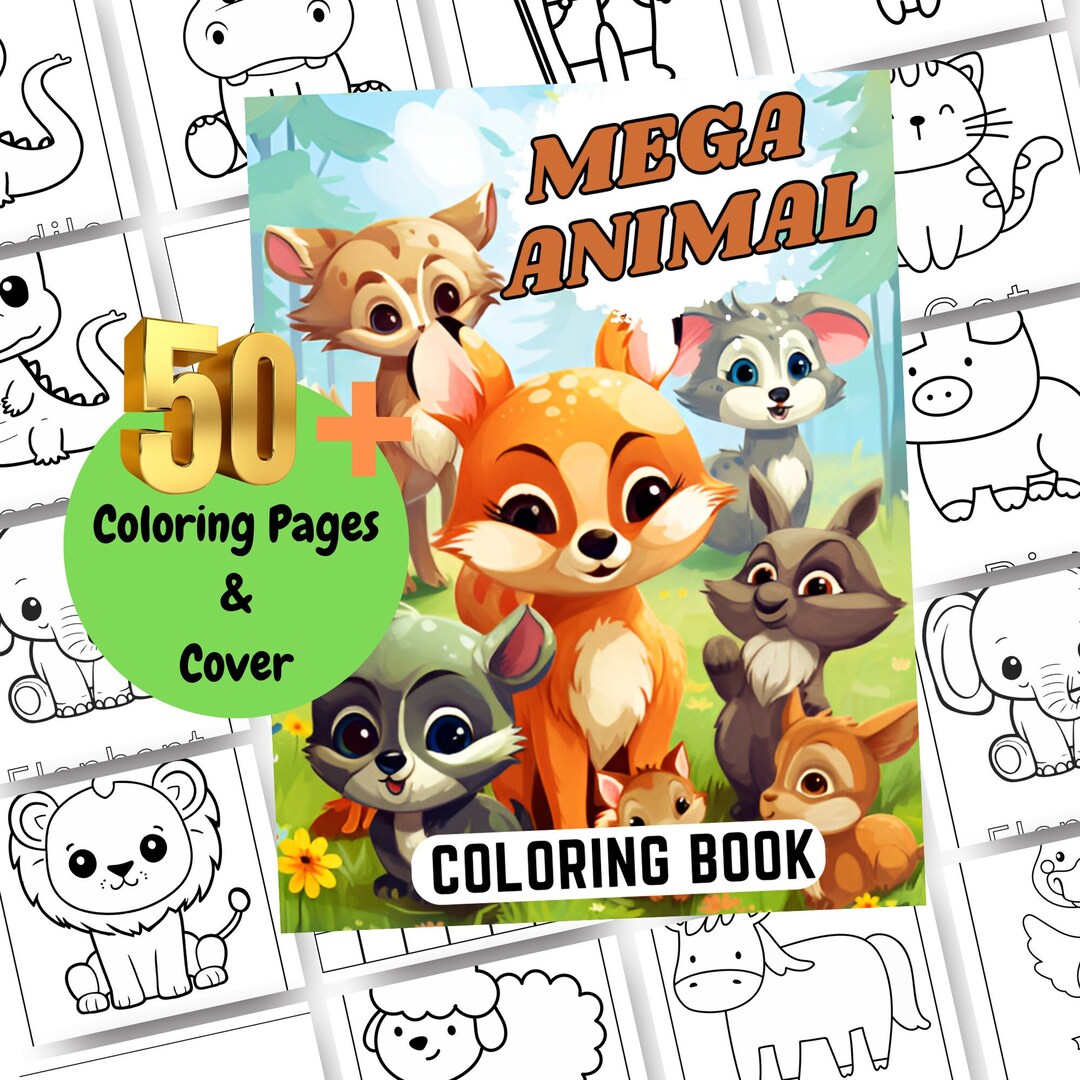Preschool Printable Coloring Sheets, Coloring Bundle, Zoo Animals, Farm ...