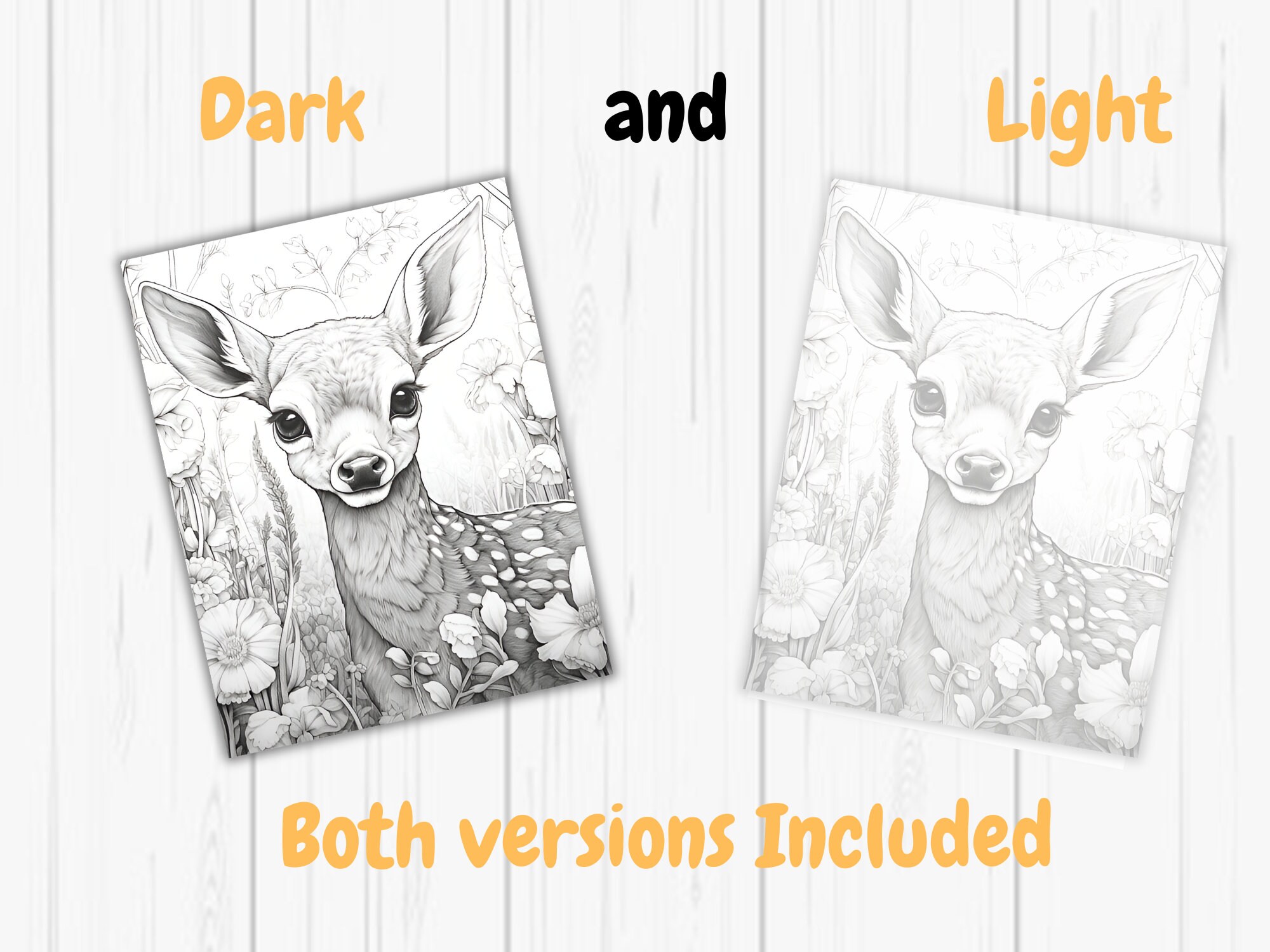 Woodland Animal Coloring Book, Forest Animal Coloring Page, Baby ...