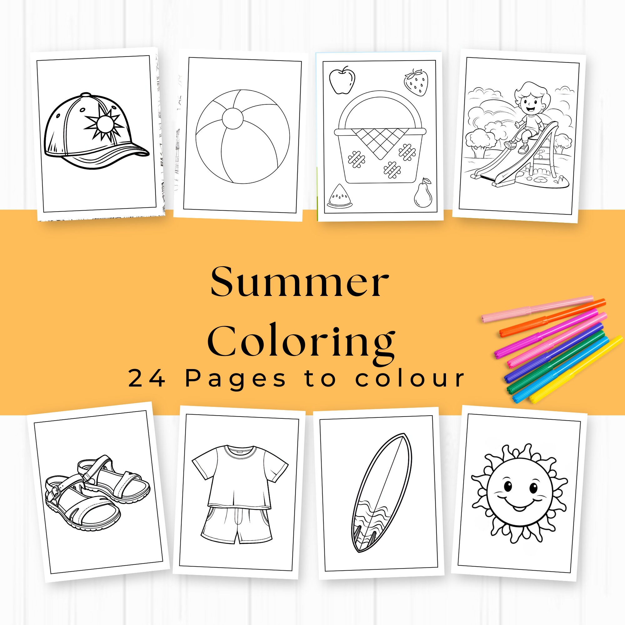 Coloring Pages for Kindergarten Summer. Summertime Coloring for ...