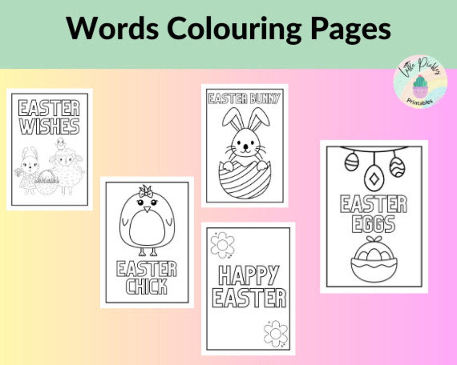 Easter Coloring Page Bundle for Toddlers and Preschool, Montessori ...